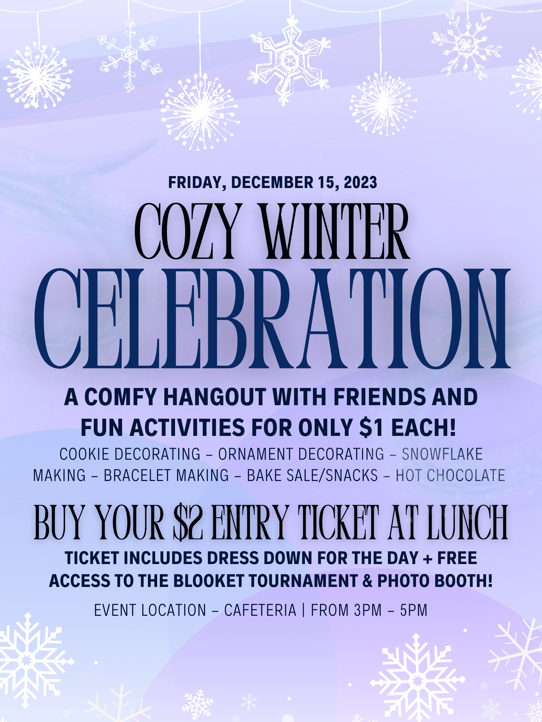 Cozy Winter Celebration – Chesapeake Science Point Middle/High School